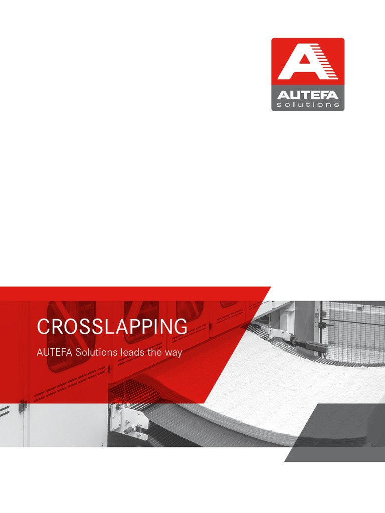 Autefa Solutions Crosslapping | PDF | Nonwoven Fabric | Optical Fiber