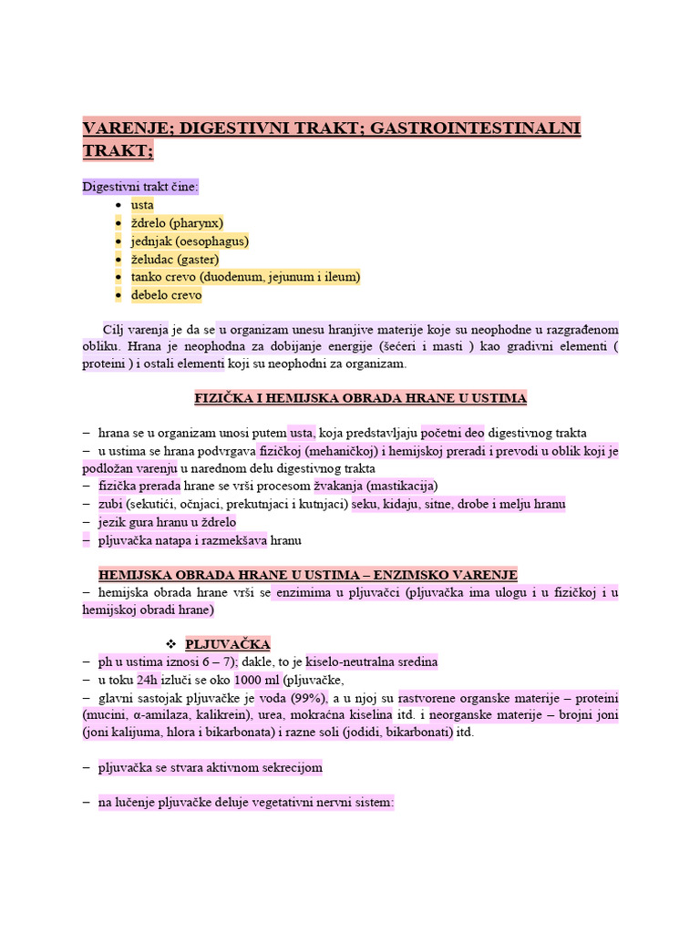 Digestivni Sistem+ | PDF