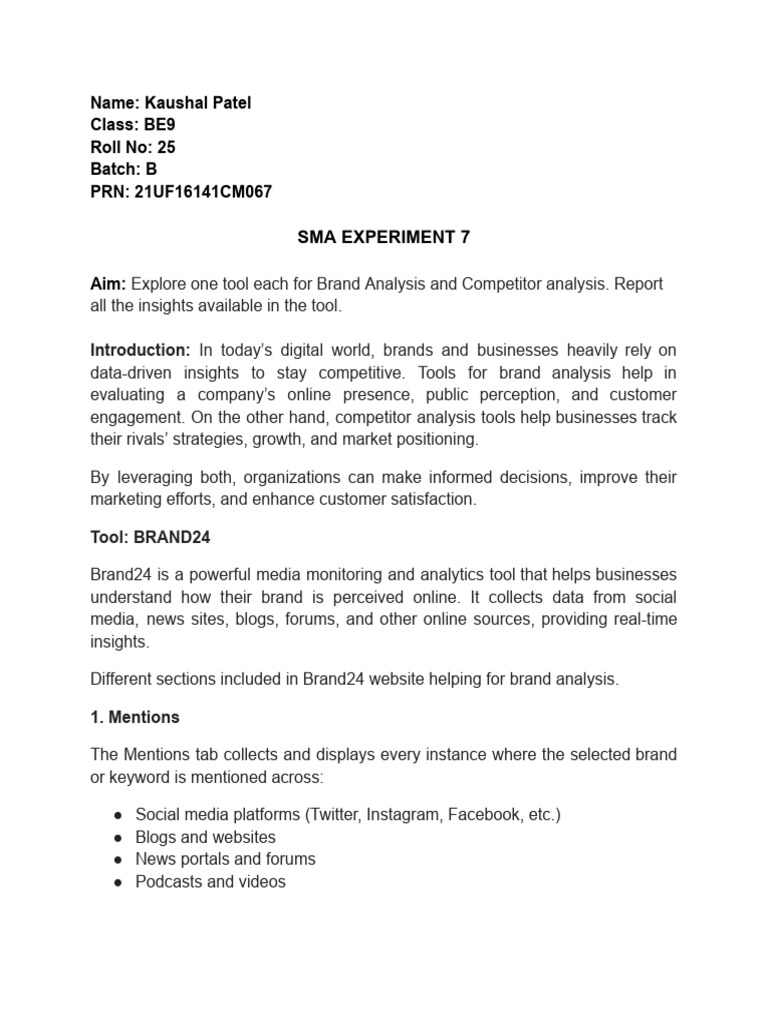 Sma Exp7 Kaushal-Patel 25 | PDF | Brand | Social Media