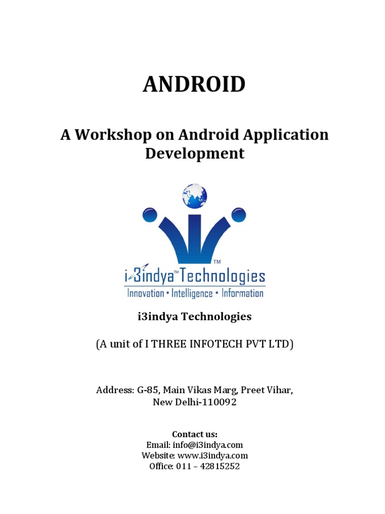 Android Application Development Brochure | PDF | Android (Operating System) | Application Software