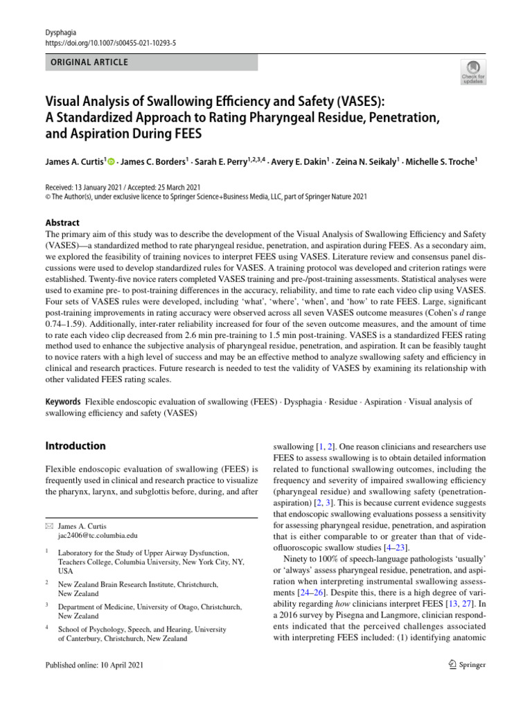 Standardized FEES Rating Method VASES | PDF | Larynx