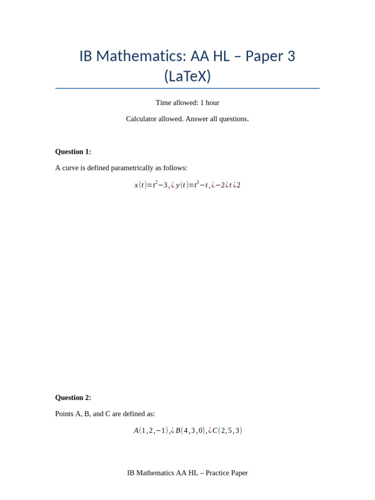 Ib Aa HL Paper3 Latex | PDF