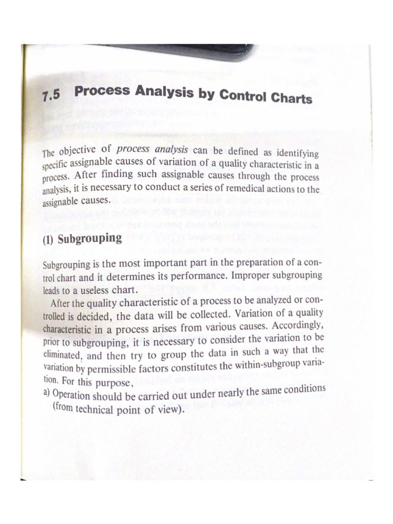 7.5 Process Analysis by Control Charts | PDF