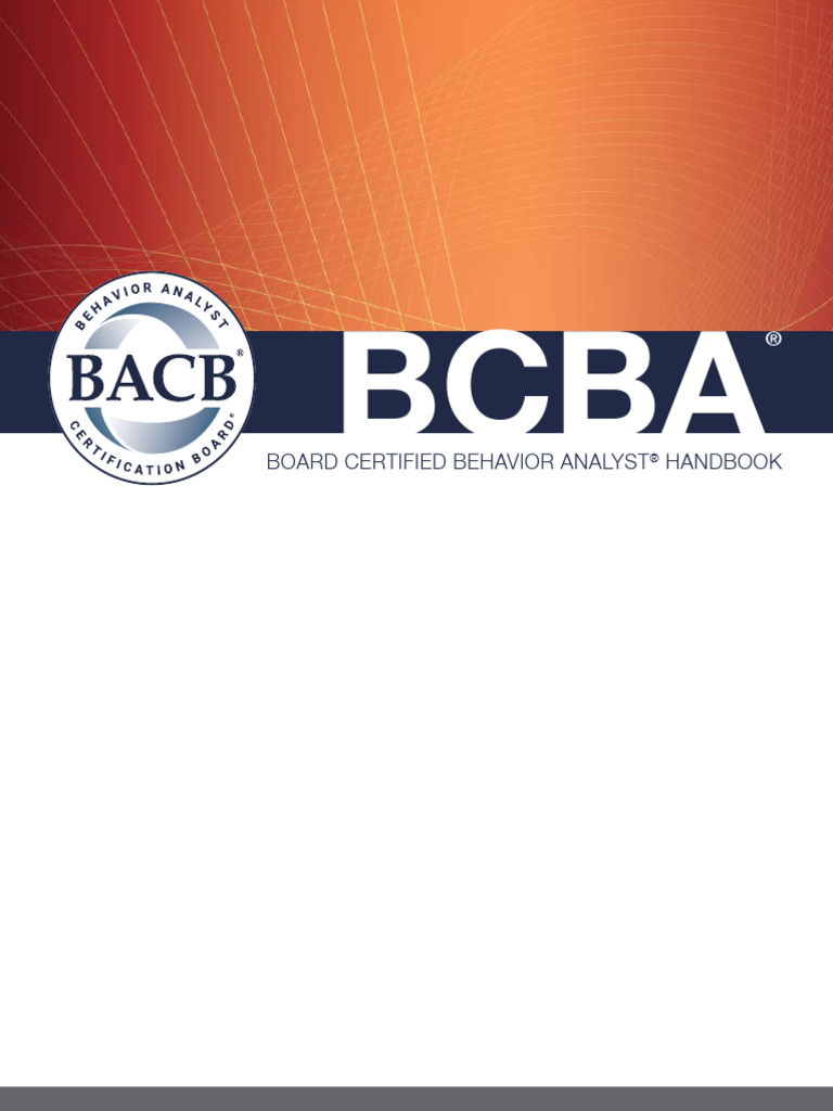 BCBA Certification Handbook 2025 | PDF