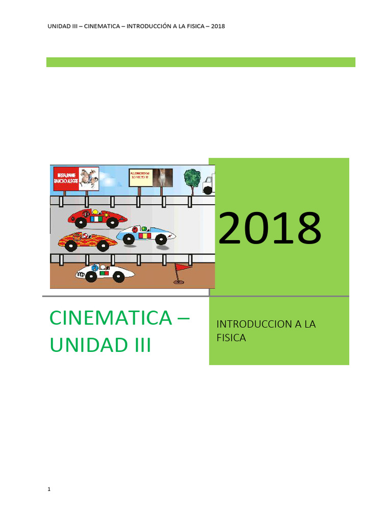 Unidad III Cinematica | PDF | Velocidad | Aceleración