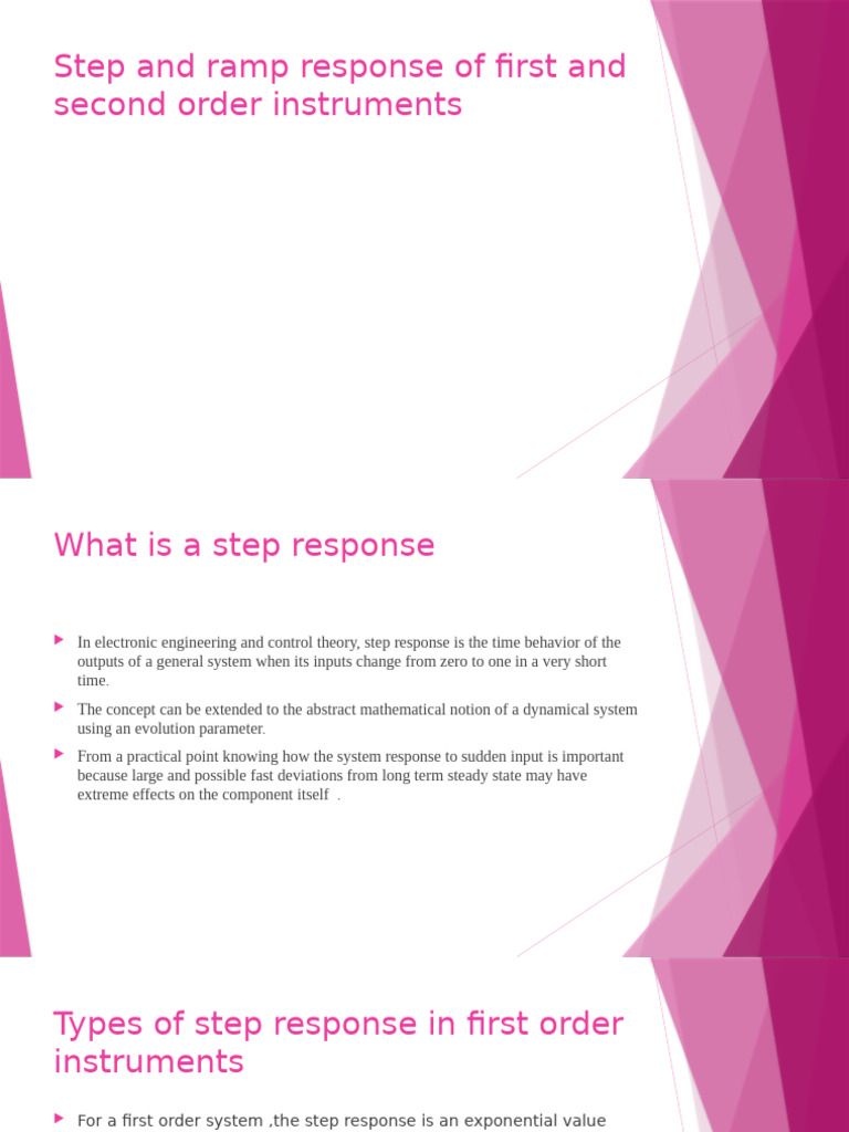 Step and Ramp Response of First and Second Order Instruments - MUWUSHA ...
