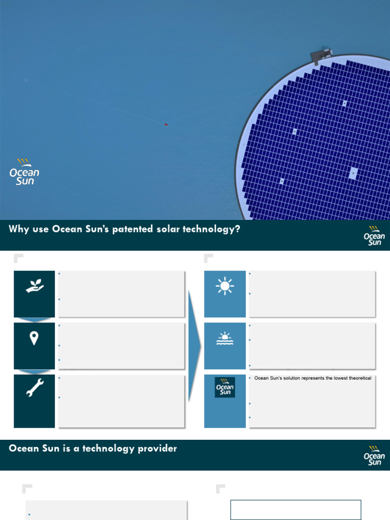 Ocean Sun: Innovative Floating PV Solutions | PDF | Photovoltaics ...