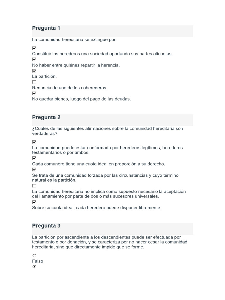 Sucesiones - TP4 (100%) | PDF | Herencia | Derecho privado