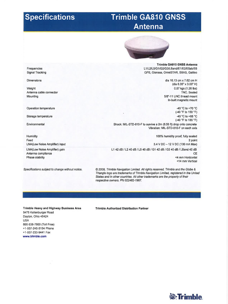 GA 810 Antenna | PDF