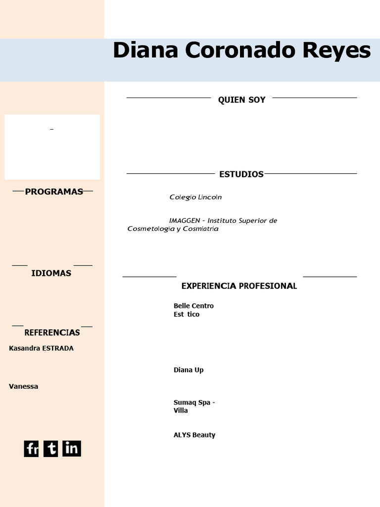 Comparto 'CV - DIANA CORONADO ACTUAL' Con Usted | PDF