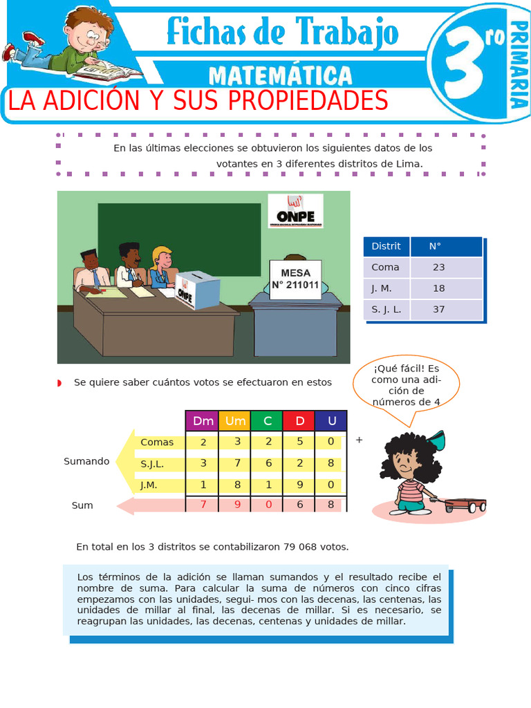 Propiedades de la Adición para Tercer Grado | PDF | Expresiones lógicas ...