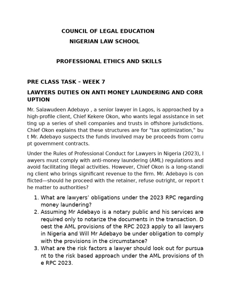 Prof Ethics Week 7 Tasks | PDF