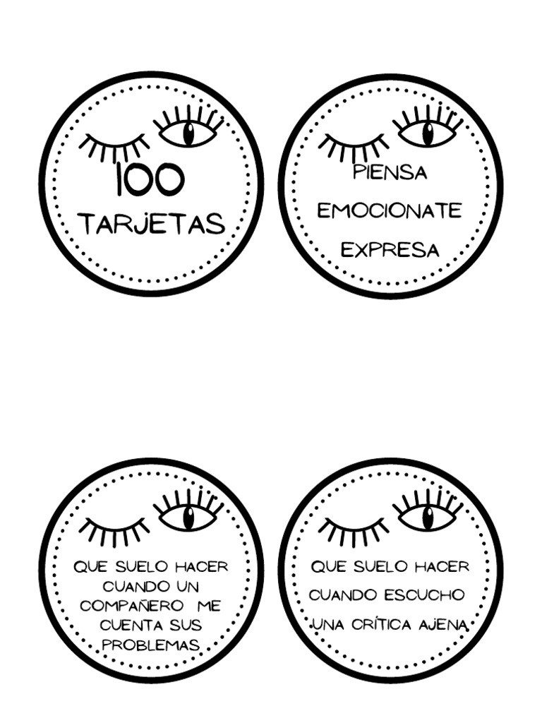 Psicomporienta Tarjetas 100 Emocionate | PDF