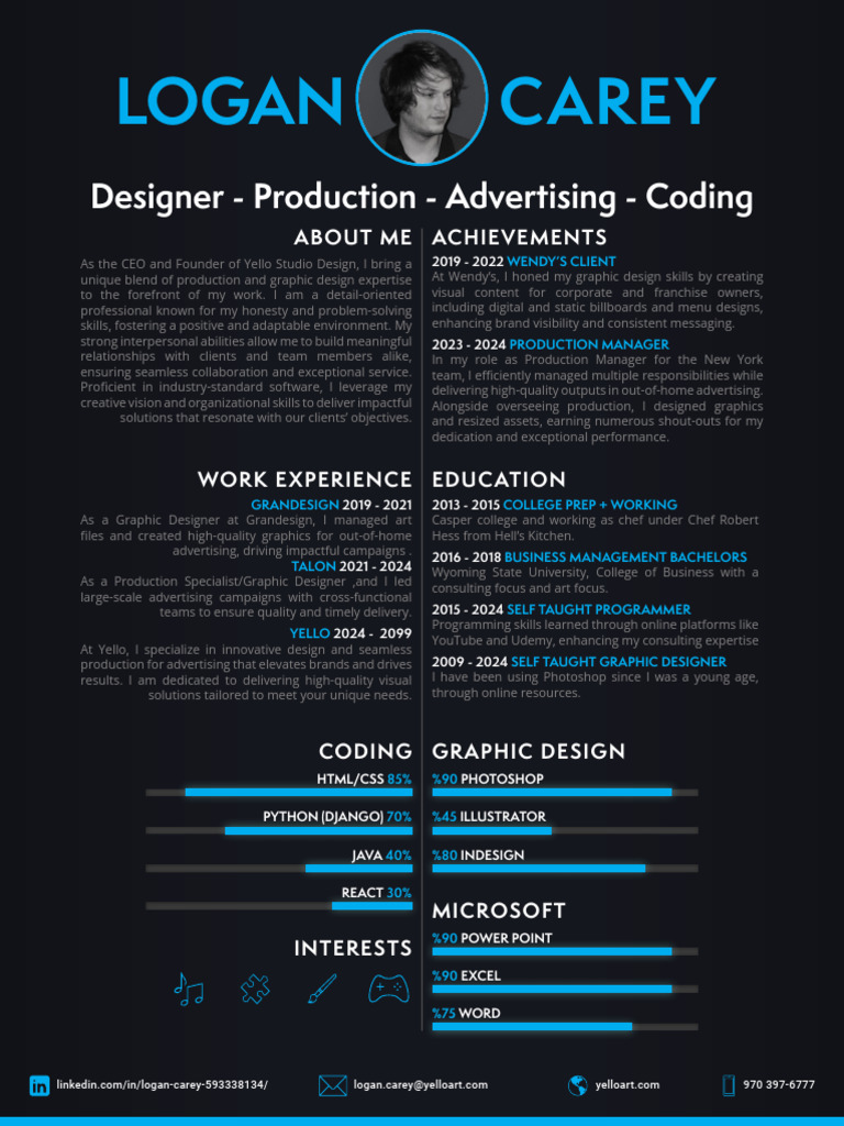 Resume Logan Carey 7.30.24 | PDF | Graphic Design | Advertising