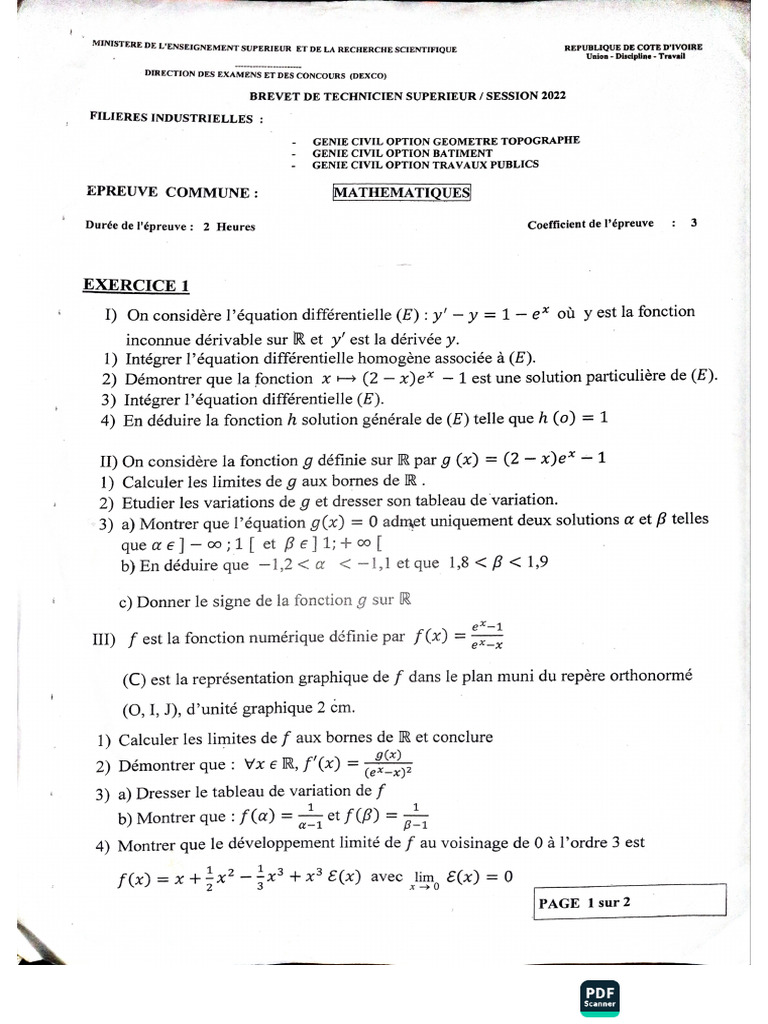 Exercice de Maths | PDF