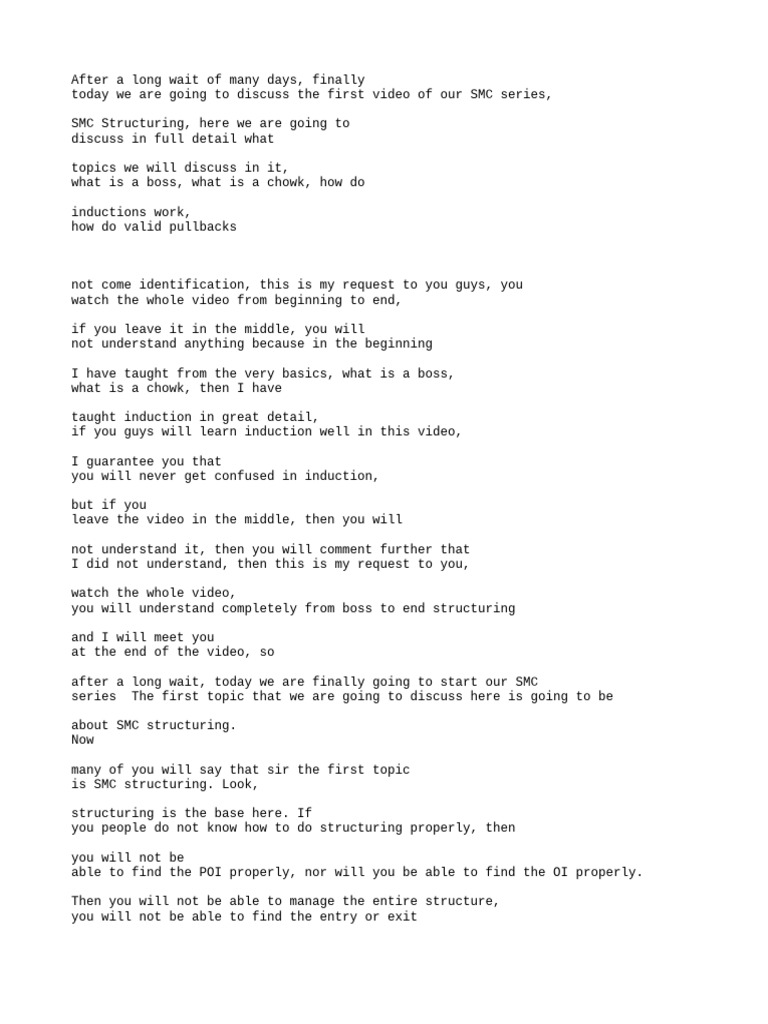 Mastering SMC Structure Mapping BOS, Choch, and IDM Explained in Detail ...