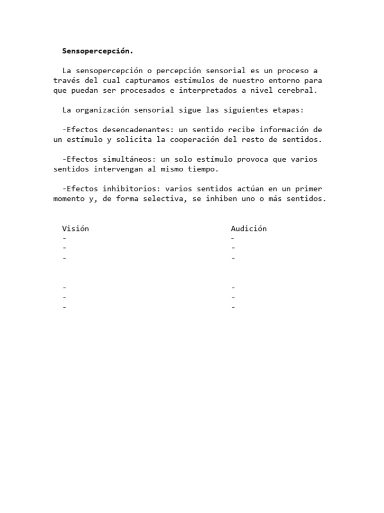 Sensopercepción Clase | PDF | Atención | Percepción
