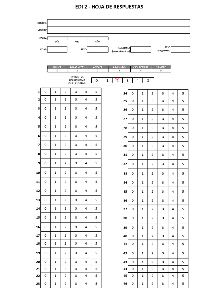 Hoja de Rpta-Edi2 | PDF
