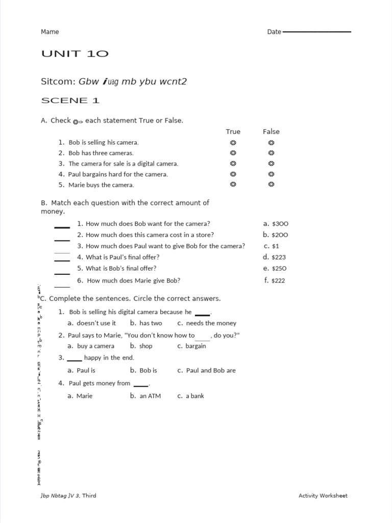 PDF Unit 10 Video Worksheets | PDF