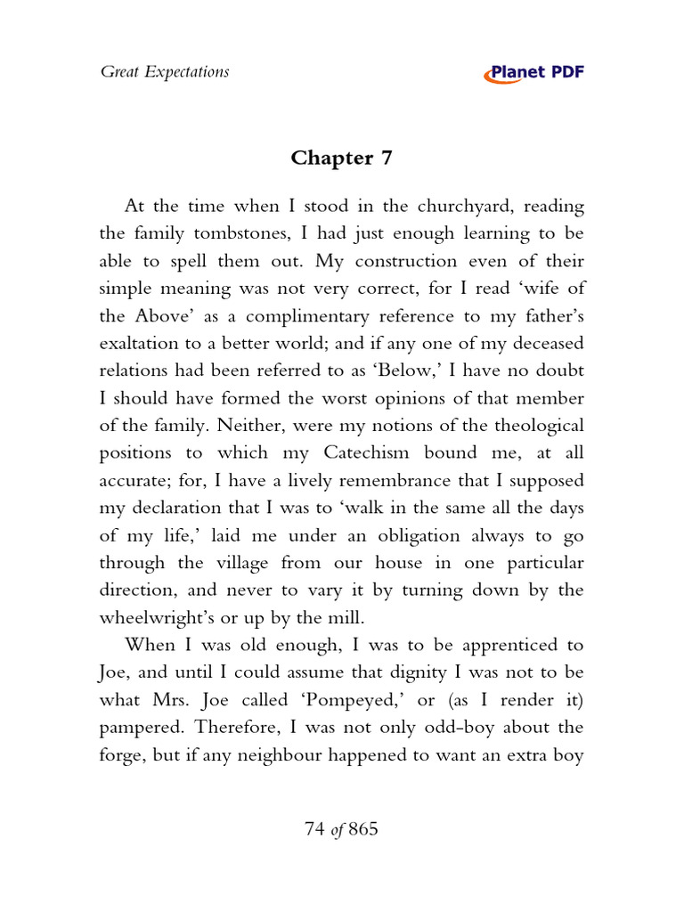 Great+Expectations+Ch.+7 12 | PDF | Great Expectations | Estella (Great ...