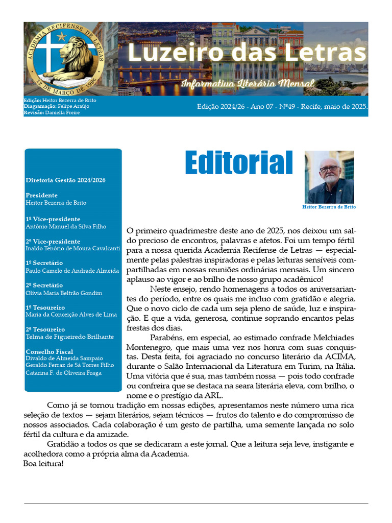 Jornal Luzeiro Das Letras Mai 25 | PDF | Escrita