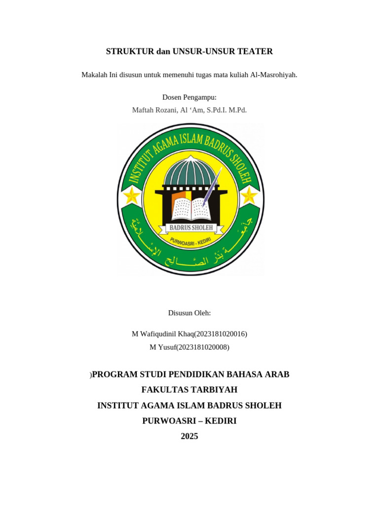 Struktur dan Unsur Teater Terungkap | PDF