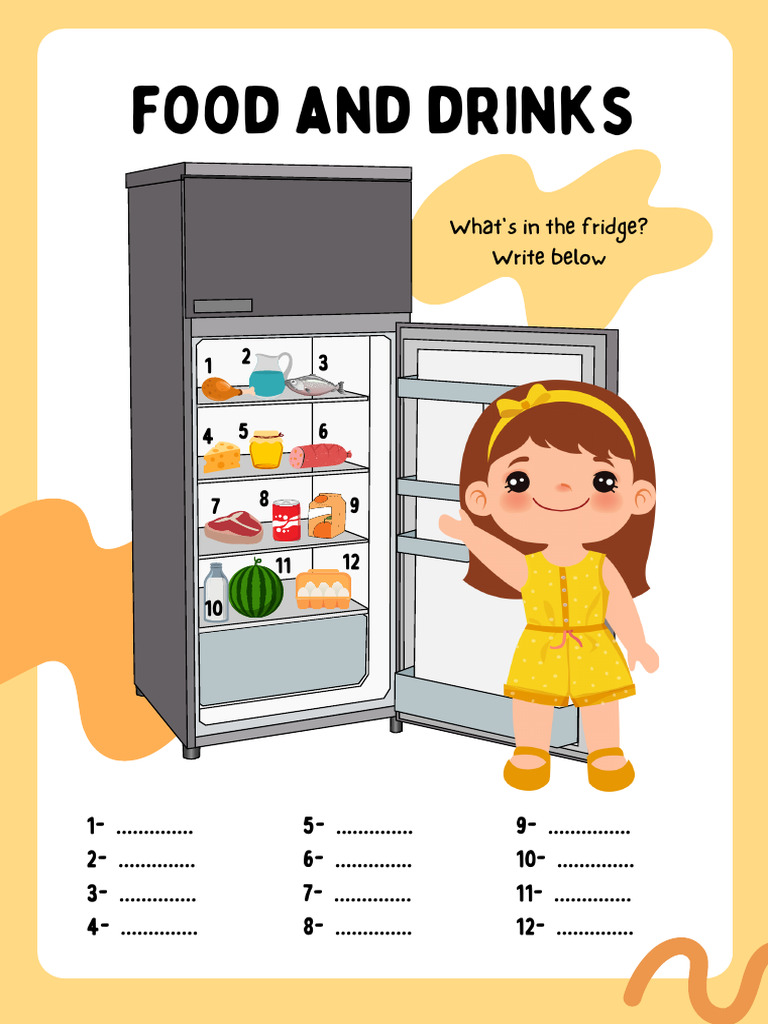 Food and Drinks Vocabulary Worksheet | PDF