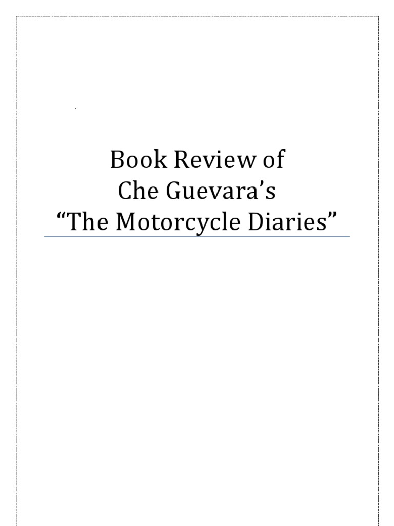 Motorcycle Diaries | PDF | Che Guevara