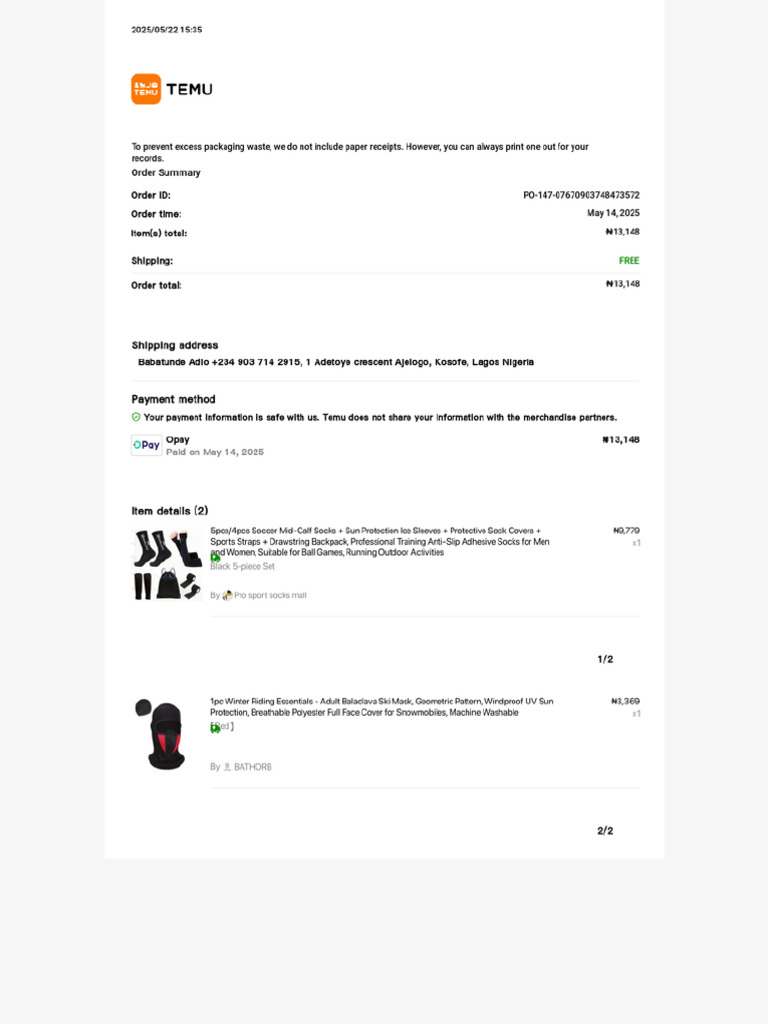 Temu Web Document | PDF