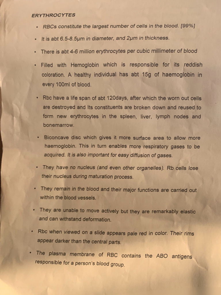 Histology of blood cells | PDF