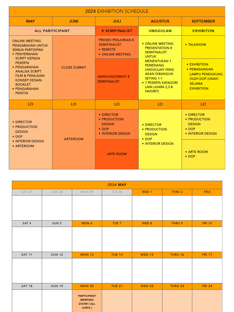 Schedule Arteroom Exhibition | PDF