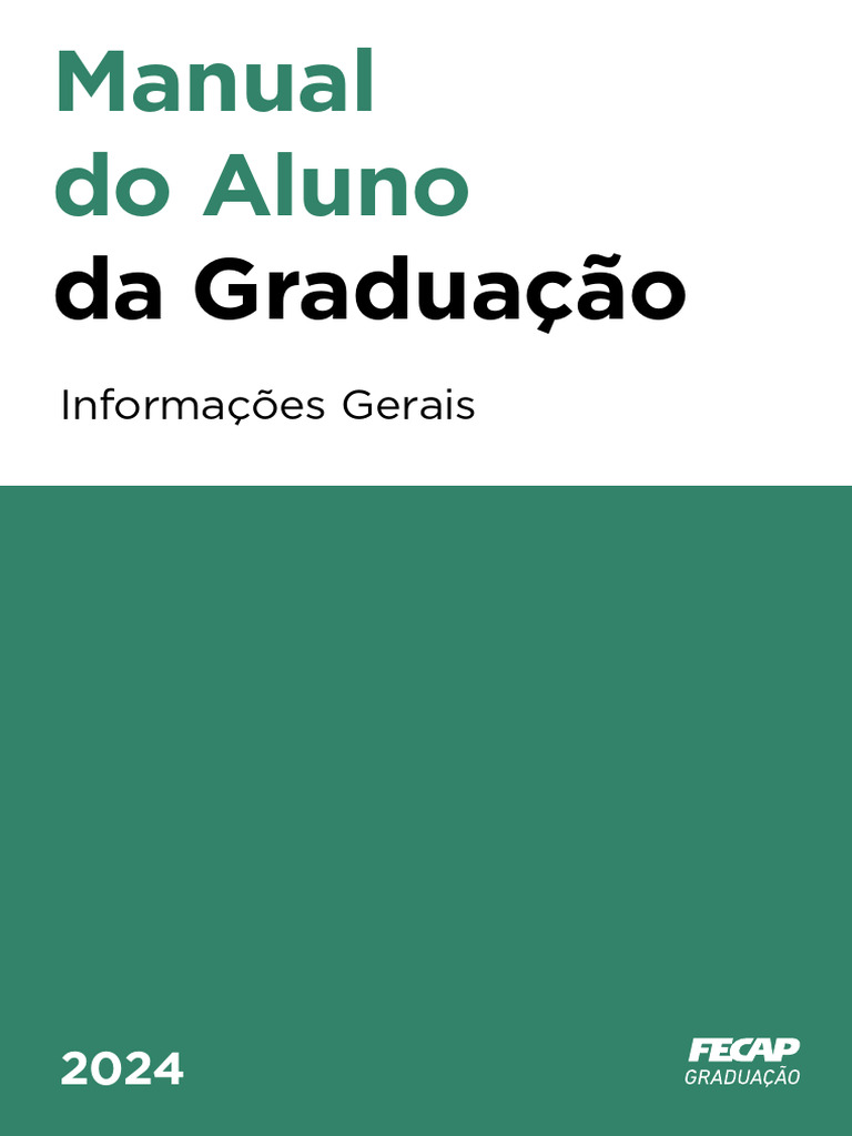 Manual do Aluno FECAP 2024 | PDF | Aprendizado