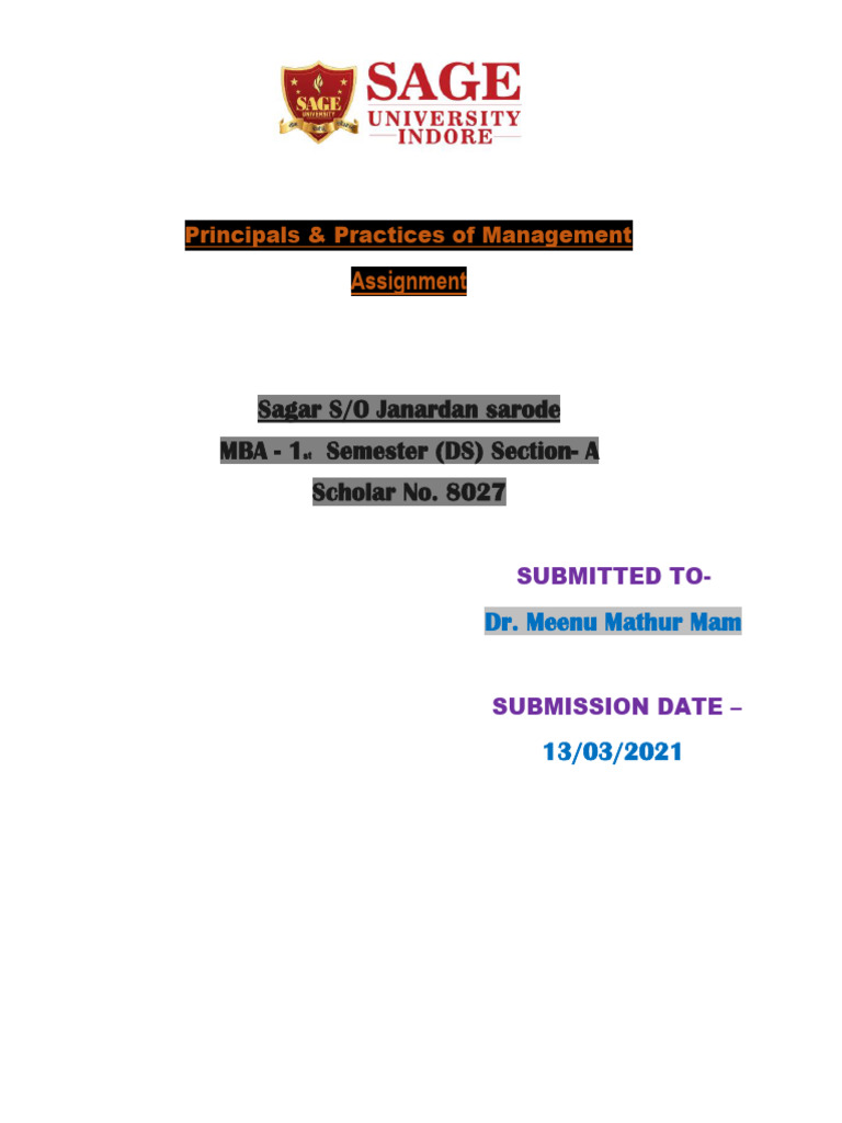 8027 SAGAR SARODE PPM Assignment | PDF | Cost Of Living | Artificial ...