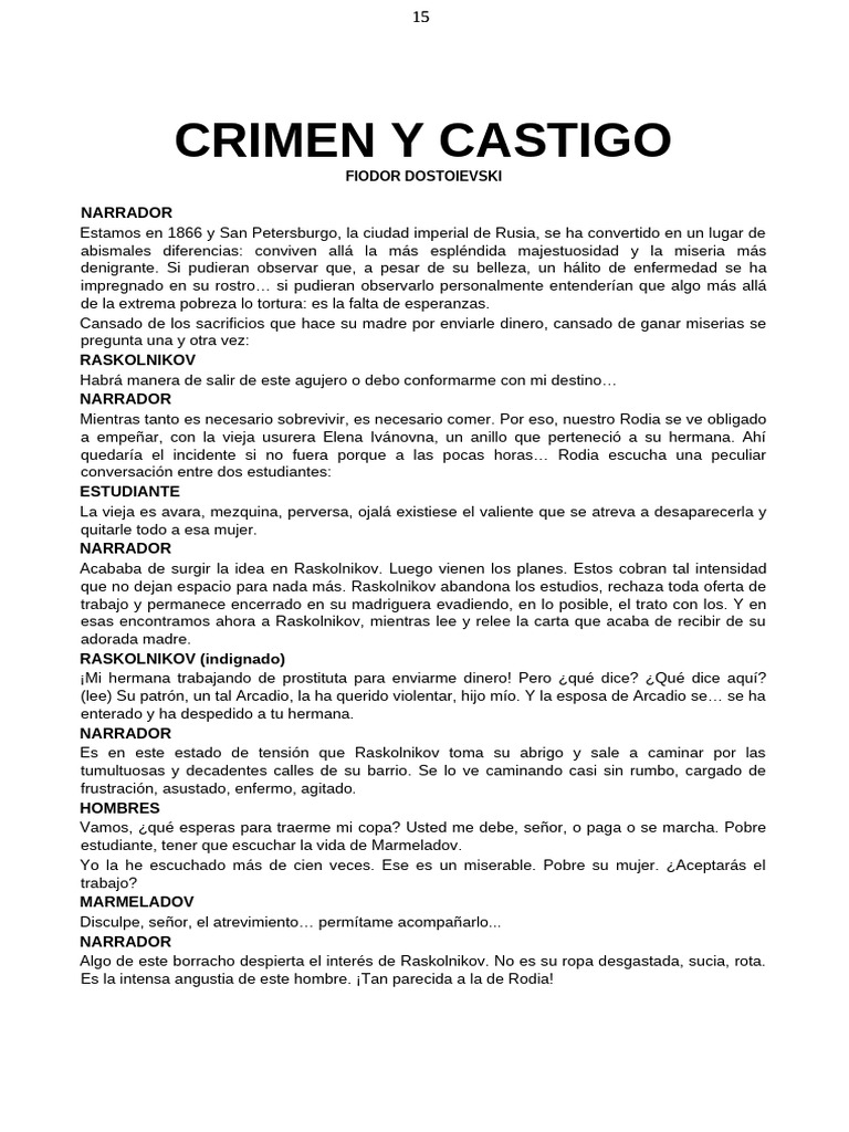 Crimen y Castigo | PDF | Crimen y castigo | Crímenes