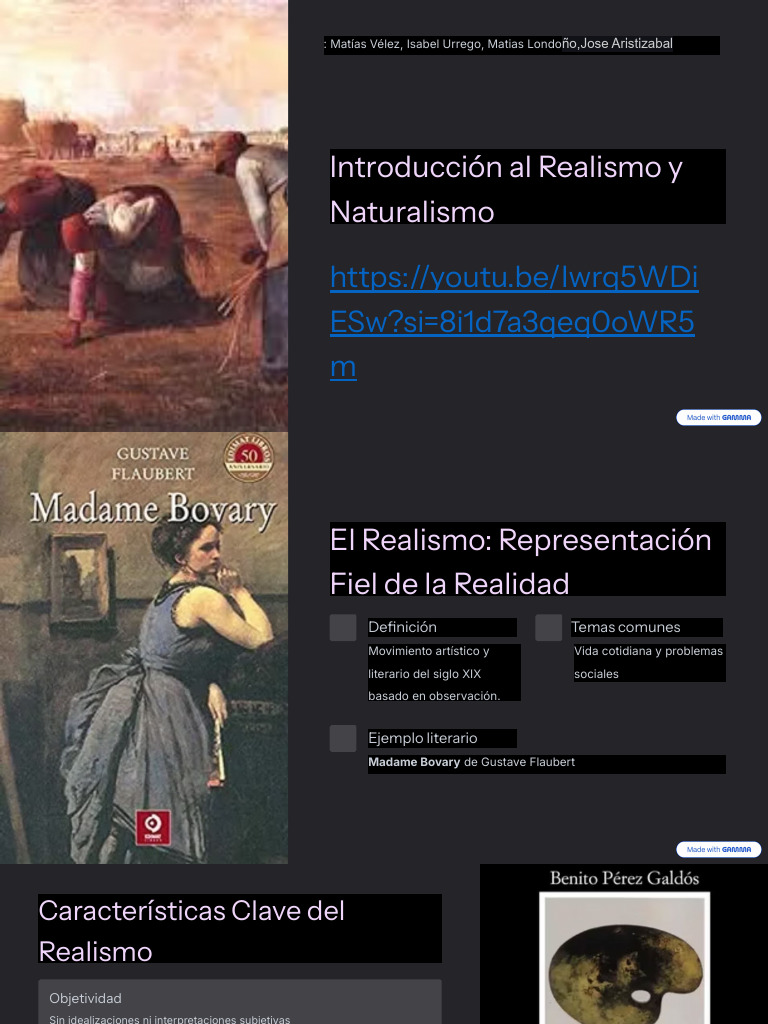 Introducción Al Realismo y Naturalismo | PDF