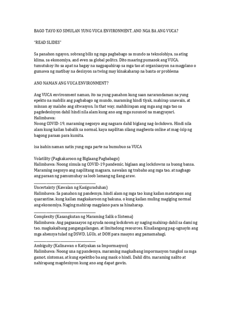 Original VUCA Text | PDF