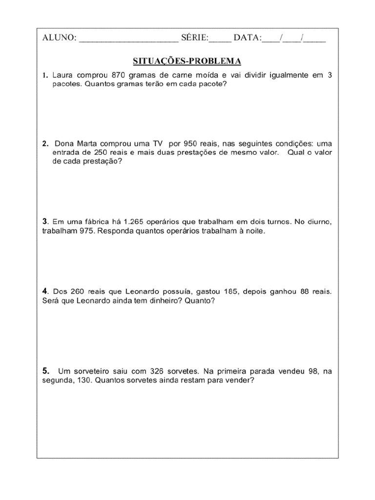Probleminhas 4 Ano - Ime | PDF