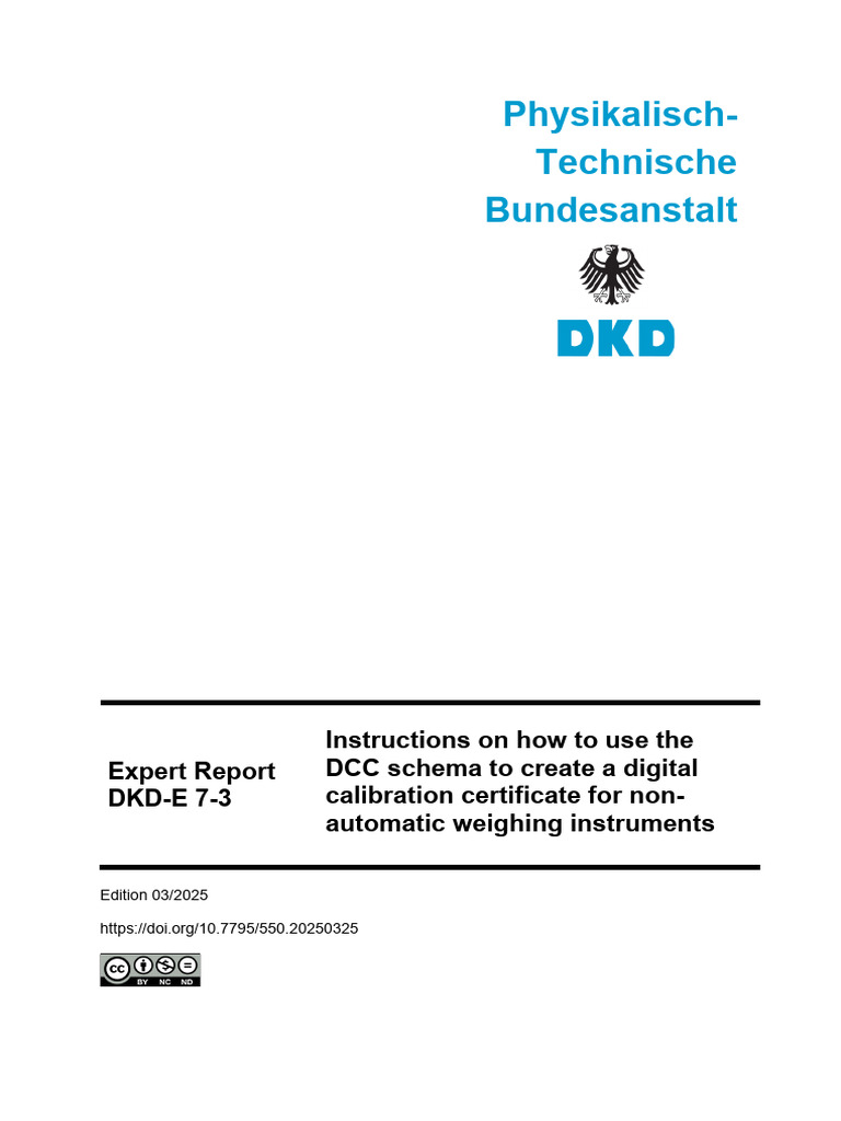DKD-E 7-3 2025-03 en | PDF | Xml Schema | Calibration