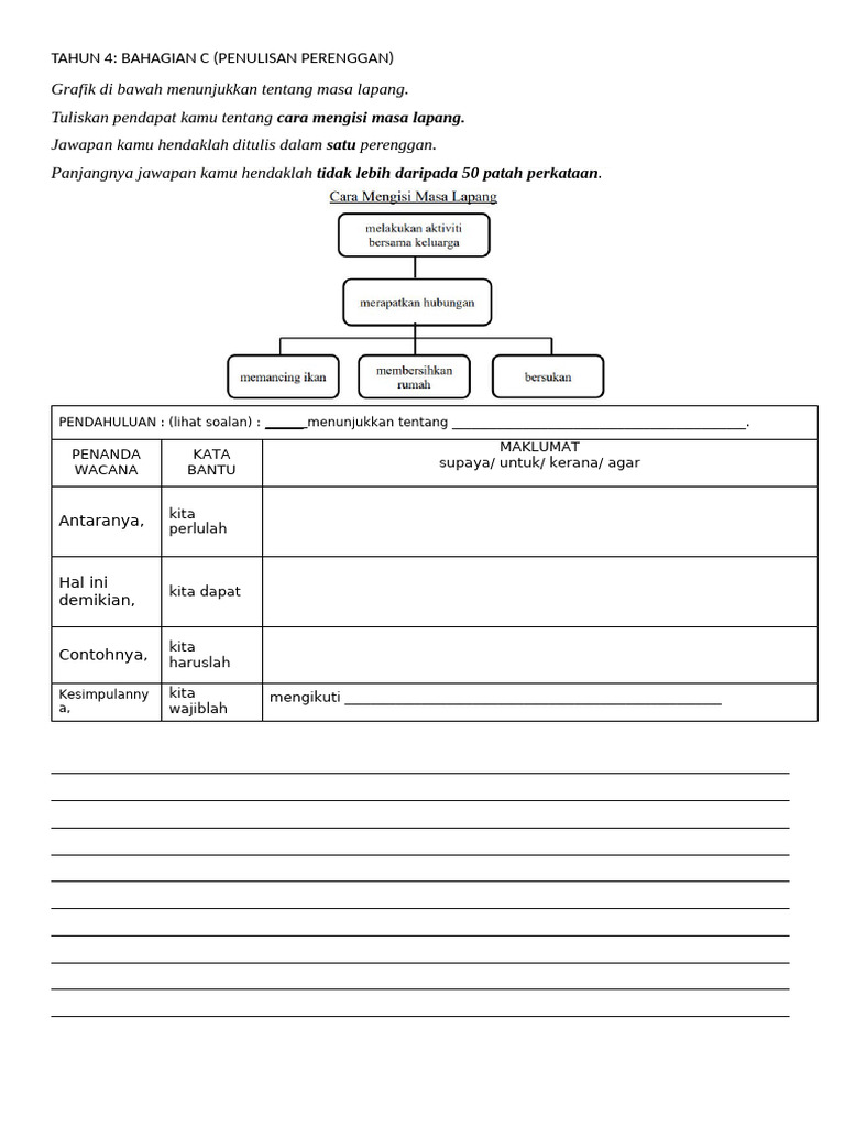 Uasa Bahasa Melayu Tahun 4: Bahagian C | PDF