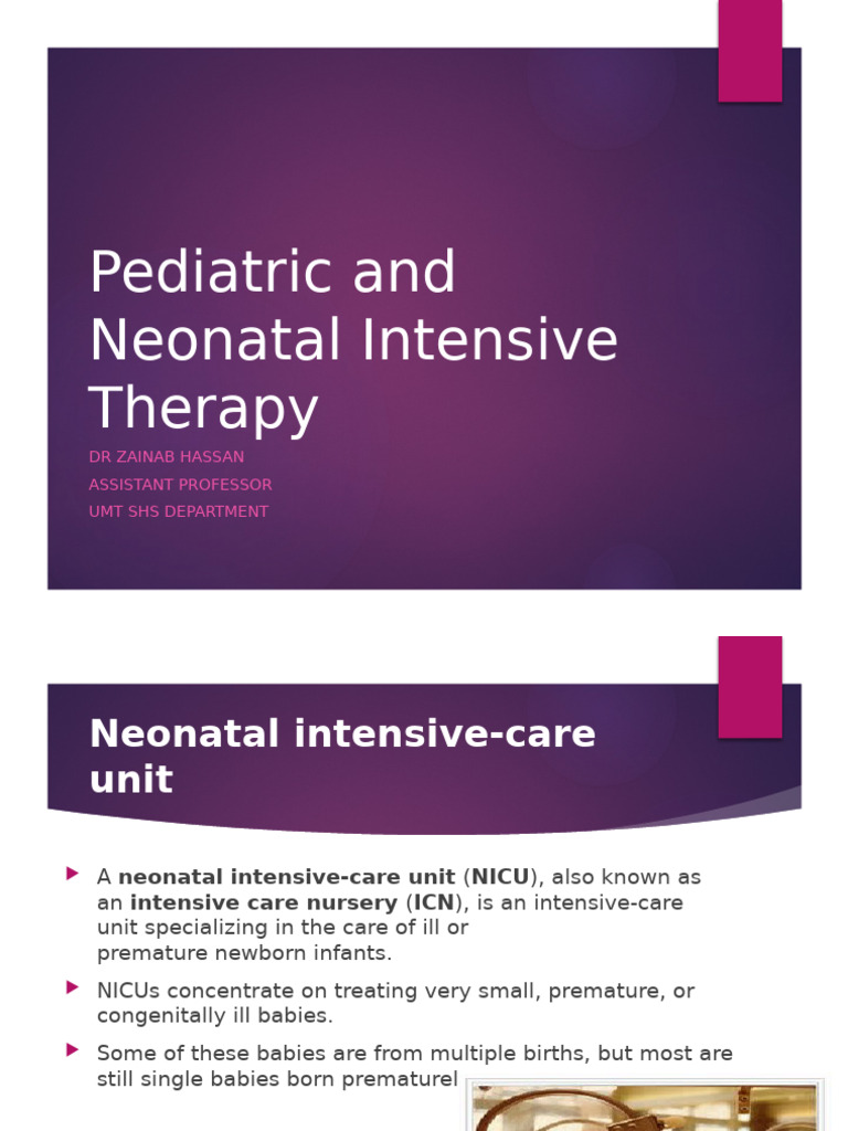 Neonatal Intensive Care: Therapy & Equipment | PDF | Neonatal Intensive ...