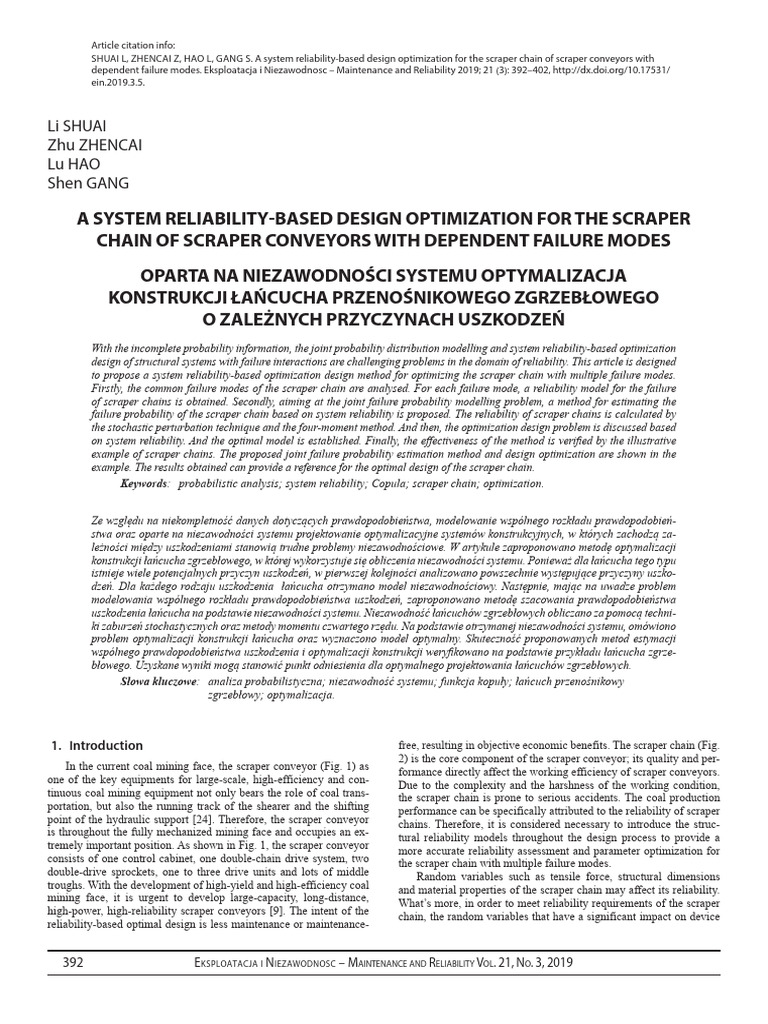 A System Reliability Based Design o | PDF | Stress (Mechanics) | Elasticity (Physics)