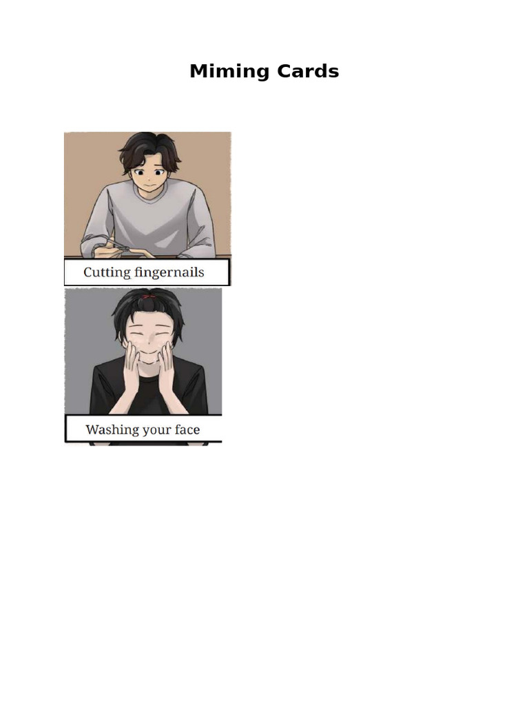 Miming Cards | PDF