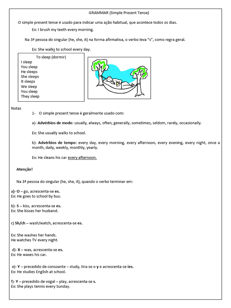 Simple Present Tense Explained | PDF | Grammar | Linguistics