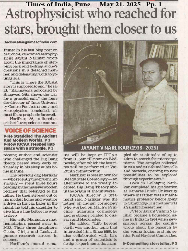 Astrophysicist Who Reached For Stars, Brought Them Closer To Us | PDF