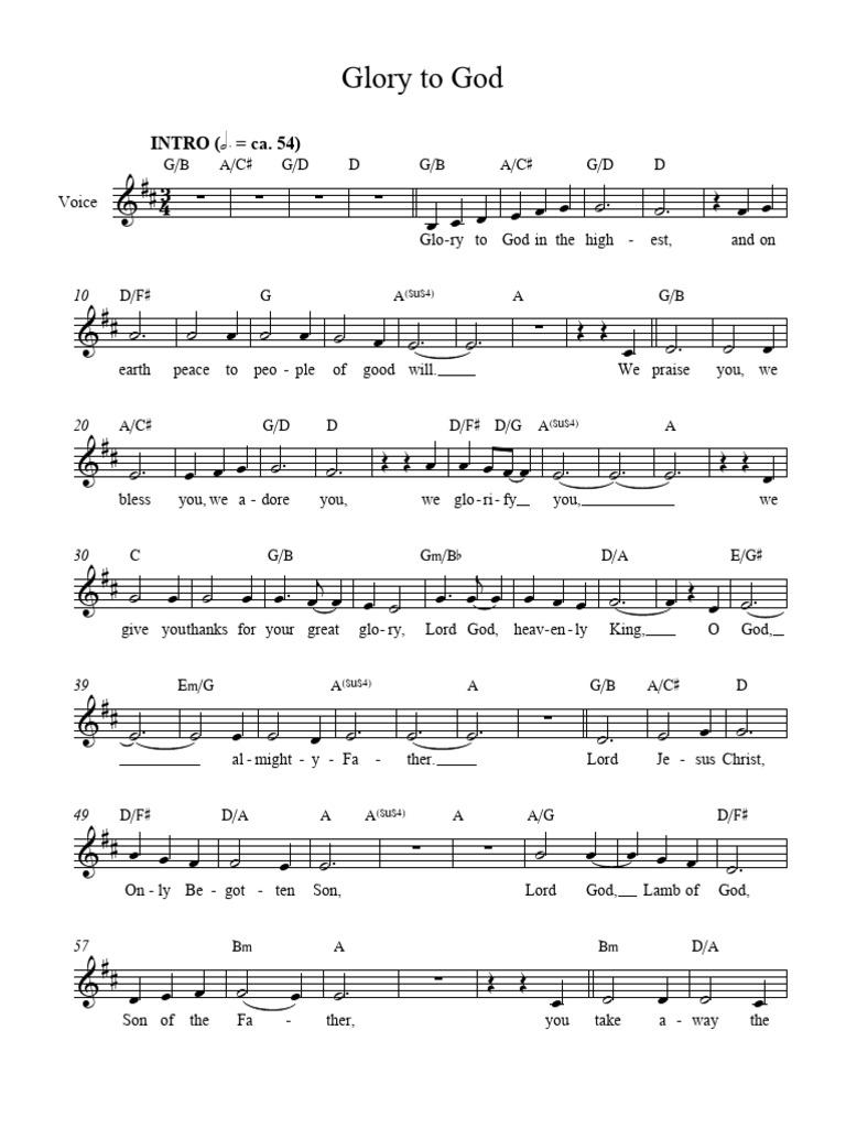 Glory to God: Worship Lyrics | PDF | Religious Belief And Doctrine ...