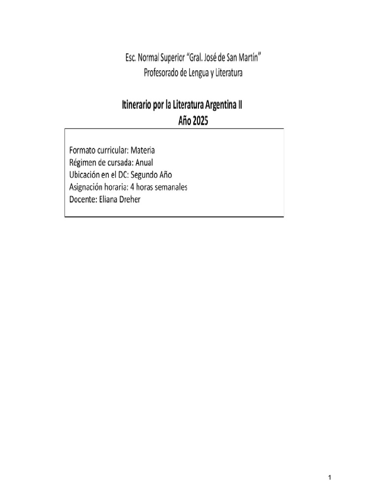 LyL-Itinerario por la literatura argentina II-2º 1º | PDF | Argentina