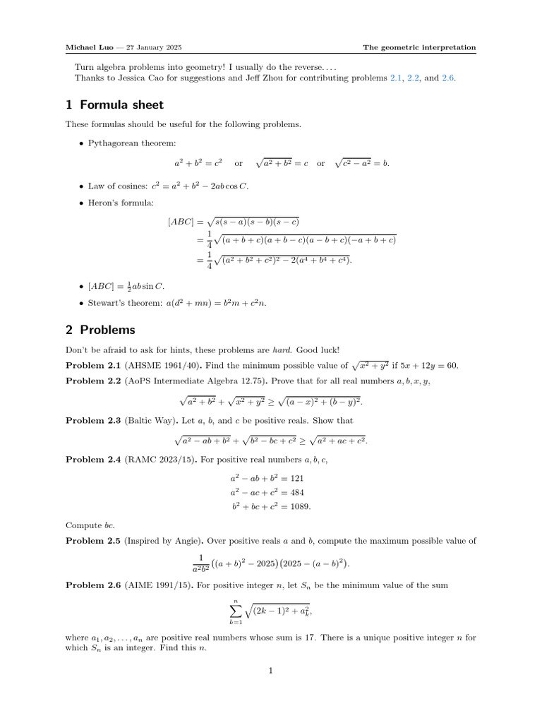 Geometric Interpretation | PDF | Geometry | Real Number