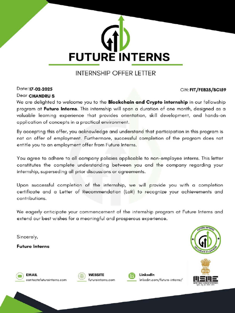 Chandru S Offer Letter | PDF