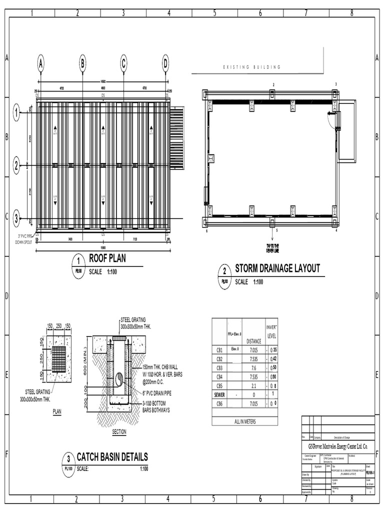 Catch Basin and Drainage Layout Details | PDF | Storm Drain | Water Supply
