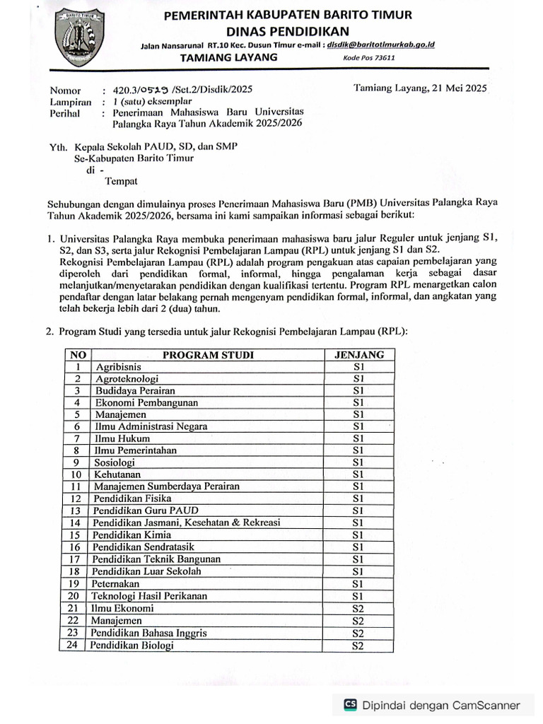 PMB Upr 2025 Jalur RPL | PDF